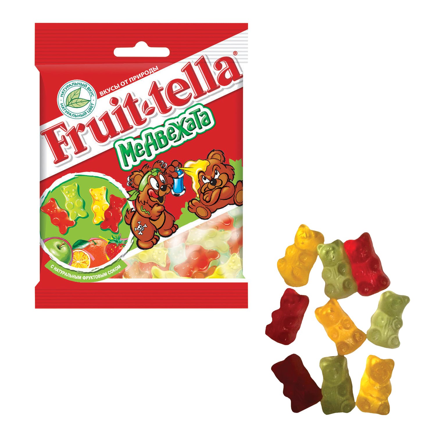 Мармелад жевательный FRUITTELLA (Фруттелла) «Медвежата», 70 г, пакет ...