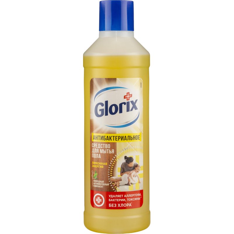 Средство для мытья пола GLORIX, 1000 мл, «Лимонная Энергия ...