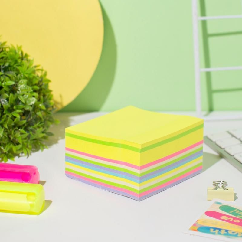 Стикеры 76×76 мм Attache Bright colours Мармелад неоновые 6 цветов (1 ...