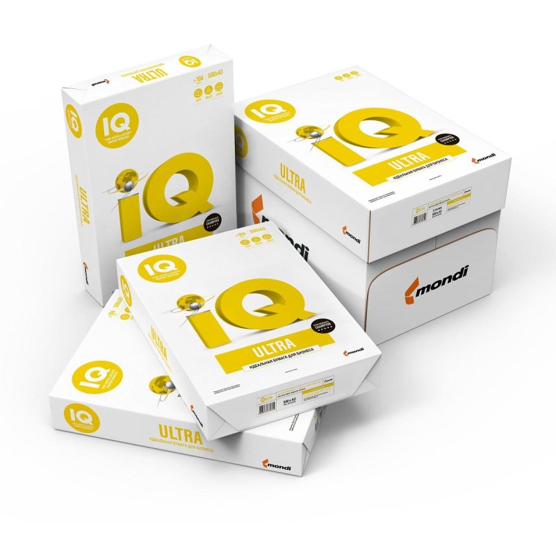 Бумага для офисной техники IQ Ultra (А3, 80 г/кв. м, белизна 168% CIE ...