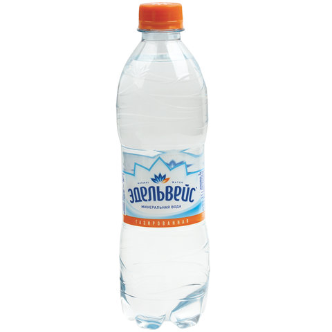 Вода газированная питьевая ЭДЕЛЬВЕЙС, 0.5л, пластиковая бут. арт. 38194 ...