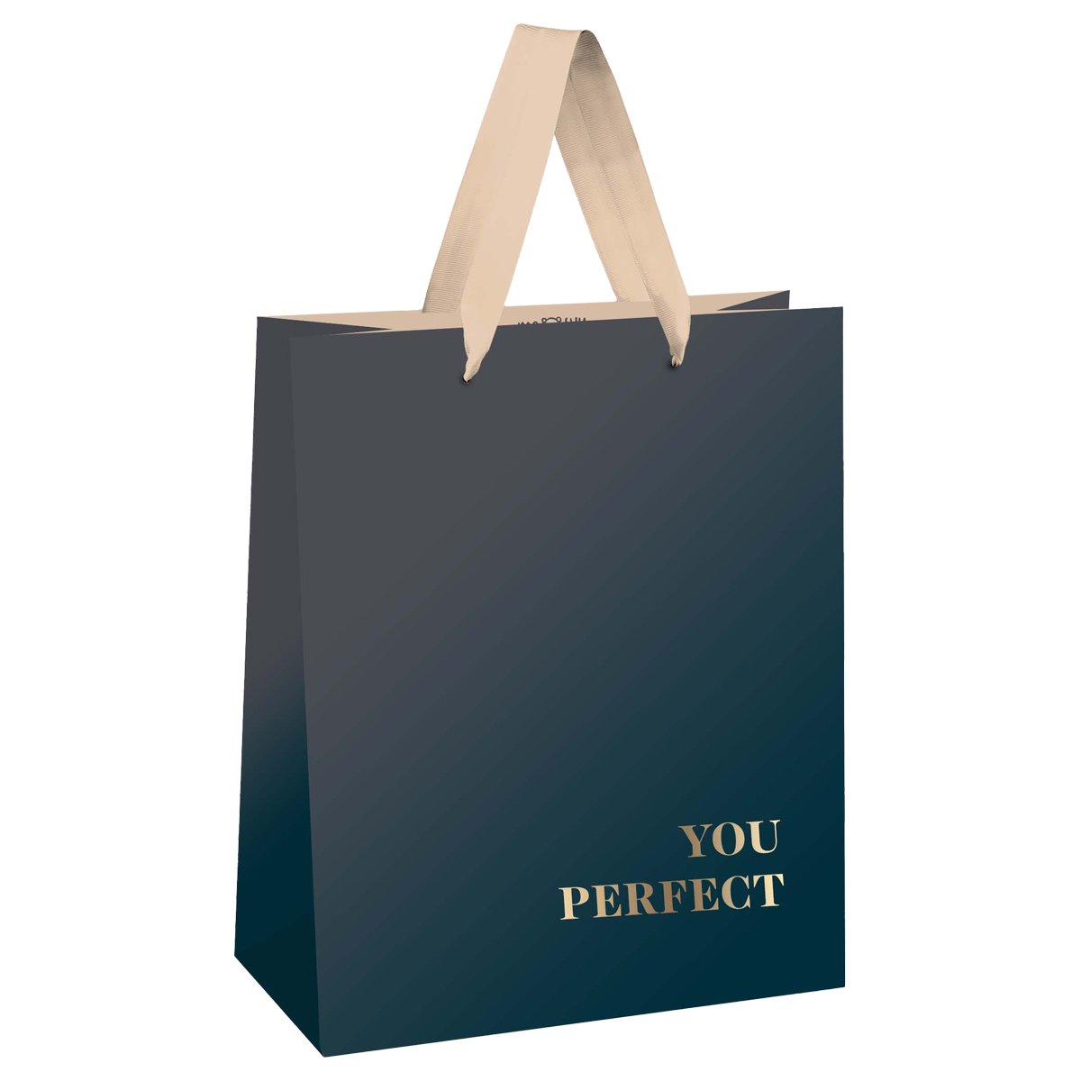 Пакет подарочный 26×32×12см MESHU «Duotone. Graphite gradient», отд. фольгой, матовая ламинация ...