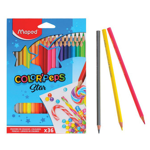 Карандаши цветные Maped COLOR PEPS 36 цв. - купить в Москве оптом и в ...