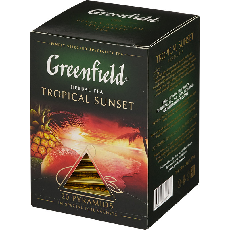 Чай Greenfield Tropical Sunset фруктовый 20 пакетиков арт. 227375 ...