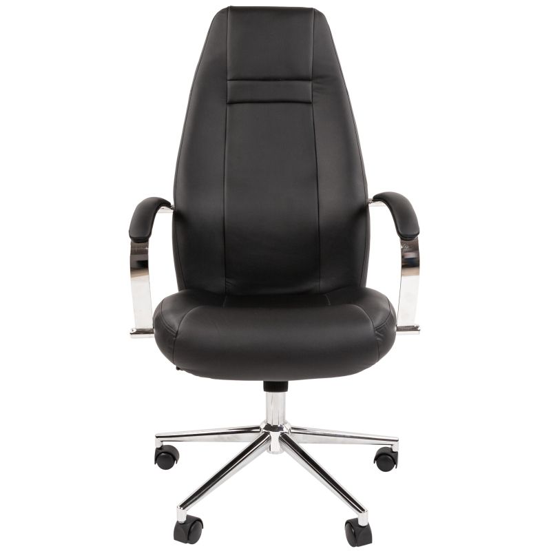 Кресло VT_EChair-555 TPU кожзам черный хром арт. 1262489 - купить в ...