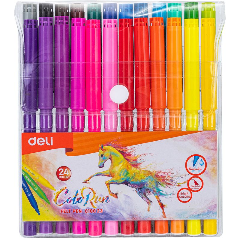 Фломастеры Deli ColoRun 24 цвета - купить в Москве оптом и в розницу в ...