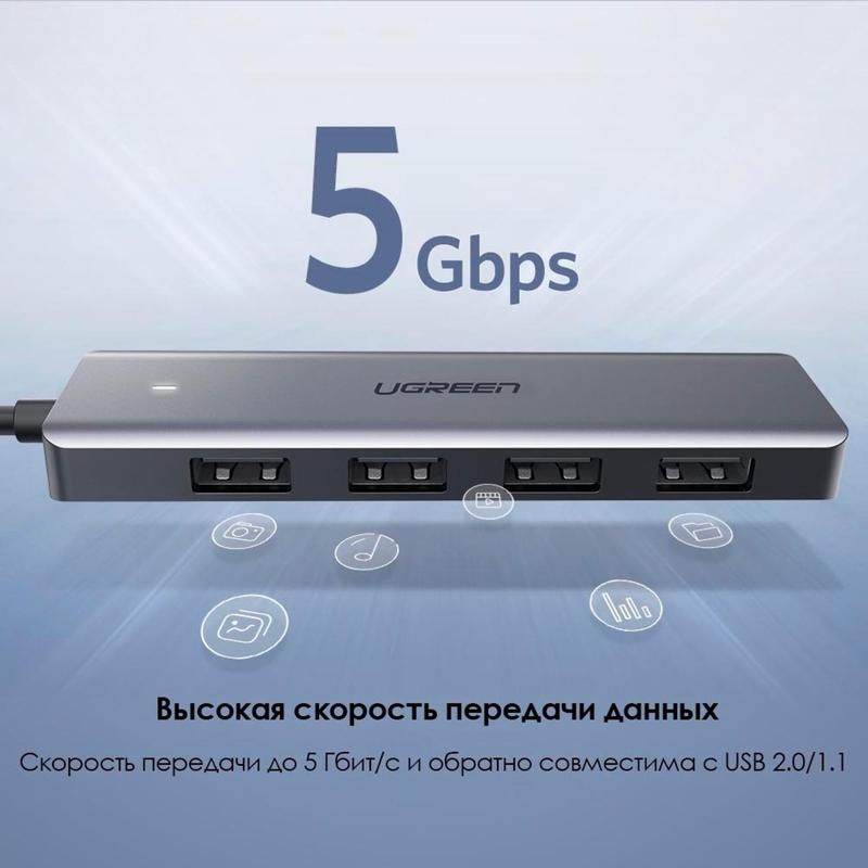 Разветвитель USB UGREEN 50985 арт. 1246807 - купить в Москве оптом и в ...