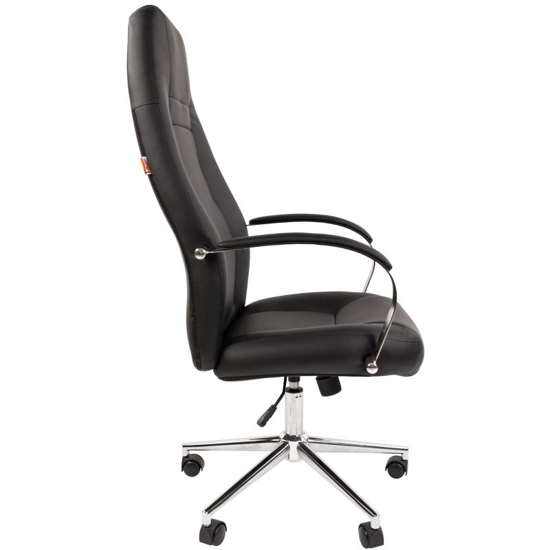 Кресло VT_EChair-555 TPU кожзам черный хром арт. 1262489 - купить в ...