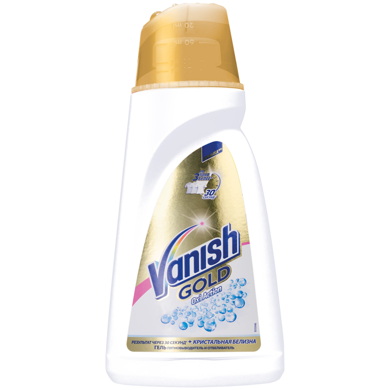 Пятновыводитель VANISH GOLD OXI Action Кристальная белизна гель 1л арт ...