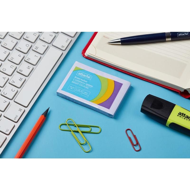Стикеры Attache Bright colours 76×51 мм пастельные фиолетовые (1 блок,100 листов) арт. 1234029 ...