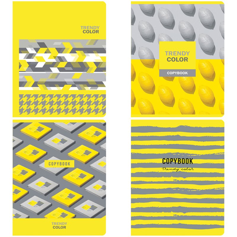 Тетрадь 80л., А5, клетка BG «Yellow&Grey» - купить в Москве оптом и в ...