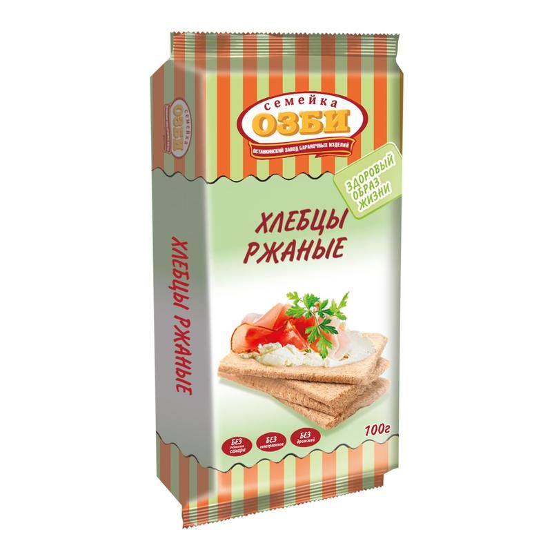 Хлебцы Семейка Озби ржаные 25 штук по 100 г арт. 1250033 - купить в ...