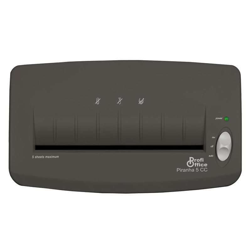Уничтожитель документов ProfiOffice Piranha 5CC 4-й уровень секретности объем корзины 16 л арт ...