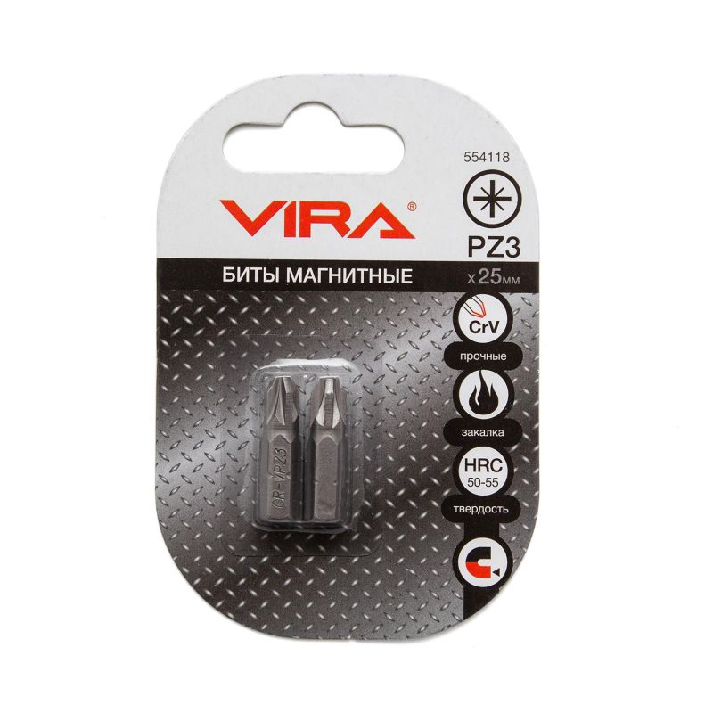 Бита магнитная CR-V PZ3×25мм 2шт. VIRA (554118) арт. 1297069 - купить в ...