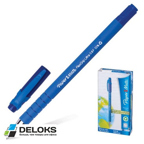 Ручка шариковая PAPER MATE «Flexgrip Ultra Capped», корпус синий ...