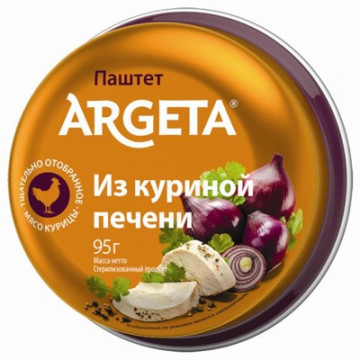 Паштет Argeta из куриной печени, 95г арт. 35263 - купить в Москве оптом ...