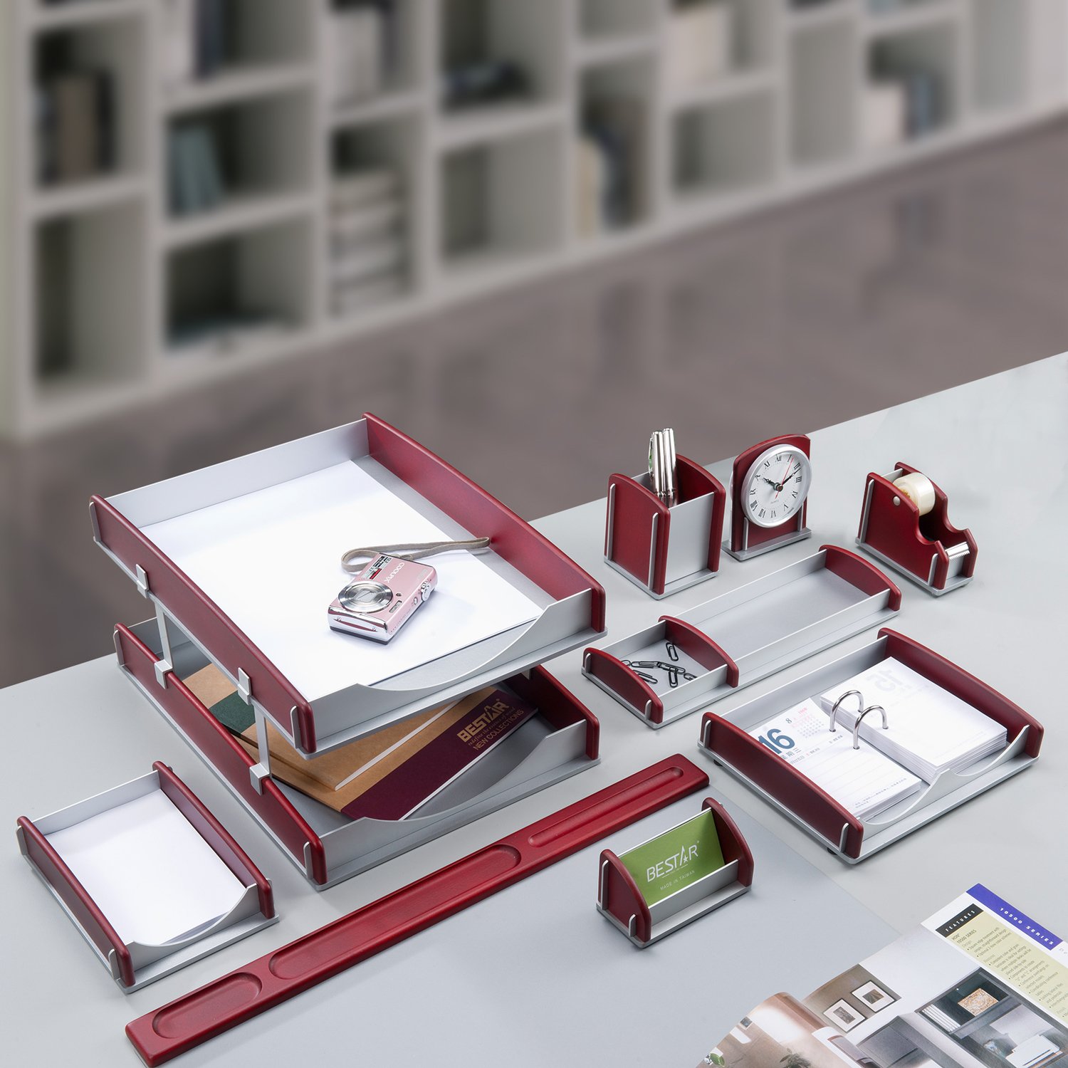 Набор настольный BESTAR «Kratos» из массива дерева (бук), 9 предметов ...