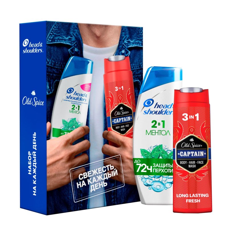 Подарочный набор HEAD & SHOULDERS Шампунь 200мл, Old Spice Гель/душа ...