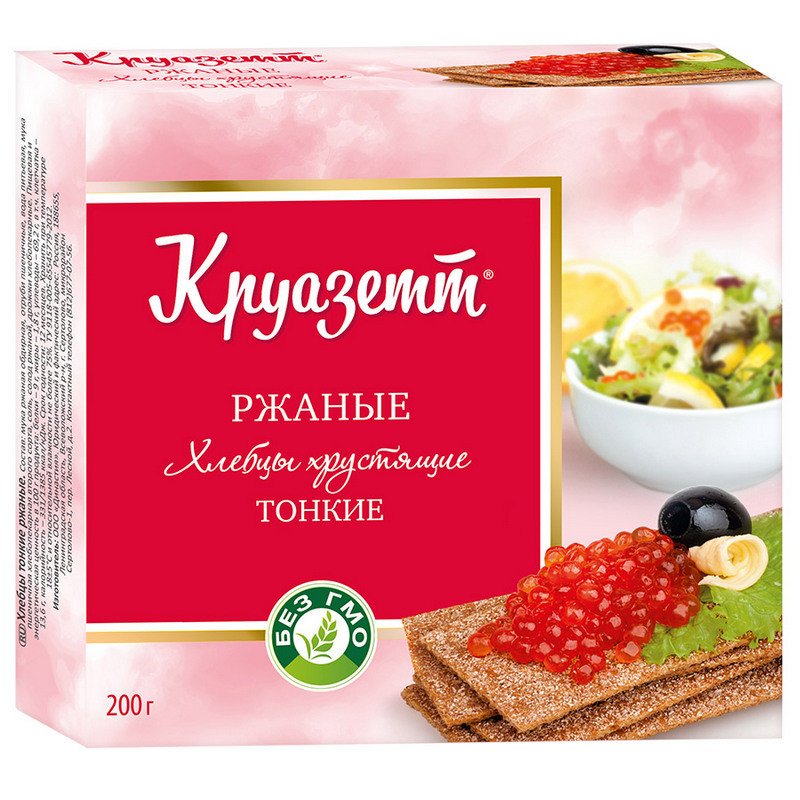 Хлебцы Круазетт ржаные тонкие к/п 200 г арт. 27732 - купить в Москве ...