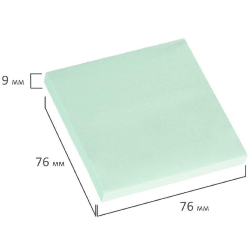 Стикеры Attache Bright colours 76×76 мм пастельные салатовые (1 блок,100 листов) арт. 1243817 ...