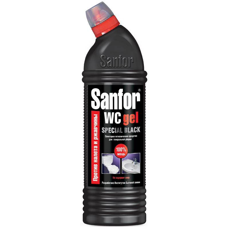 Чистящее средство 750 г, SANFOR WC gel (Санфор гель) «Special Black» арт. 51282 - купить в ...