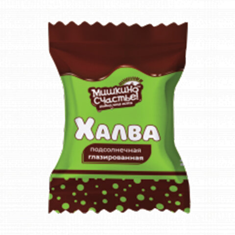 Халва МИШКИНО СЧАСТЬЕ подсолнечная, в шоколаде, 240 г, пакет арт ...