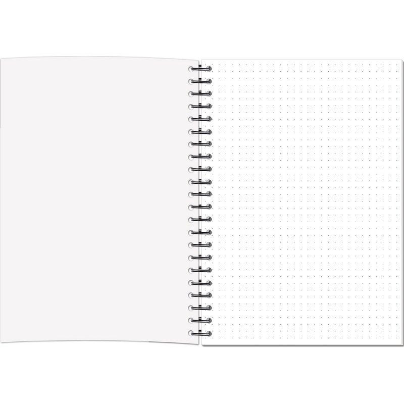 Бизнес-тетрадь Attache Fleur Лазурь A5 96 листов разноцветная в точку на спирали (145×203 мм ...