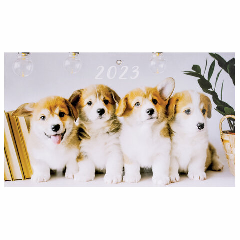 Календарь квартальный с бегунком 2023 г., 1 блок, 1 гребень, Соло-Люкс, «4 с хвостиком», HATBER ...