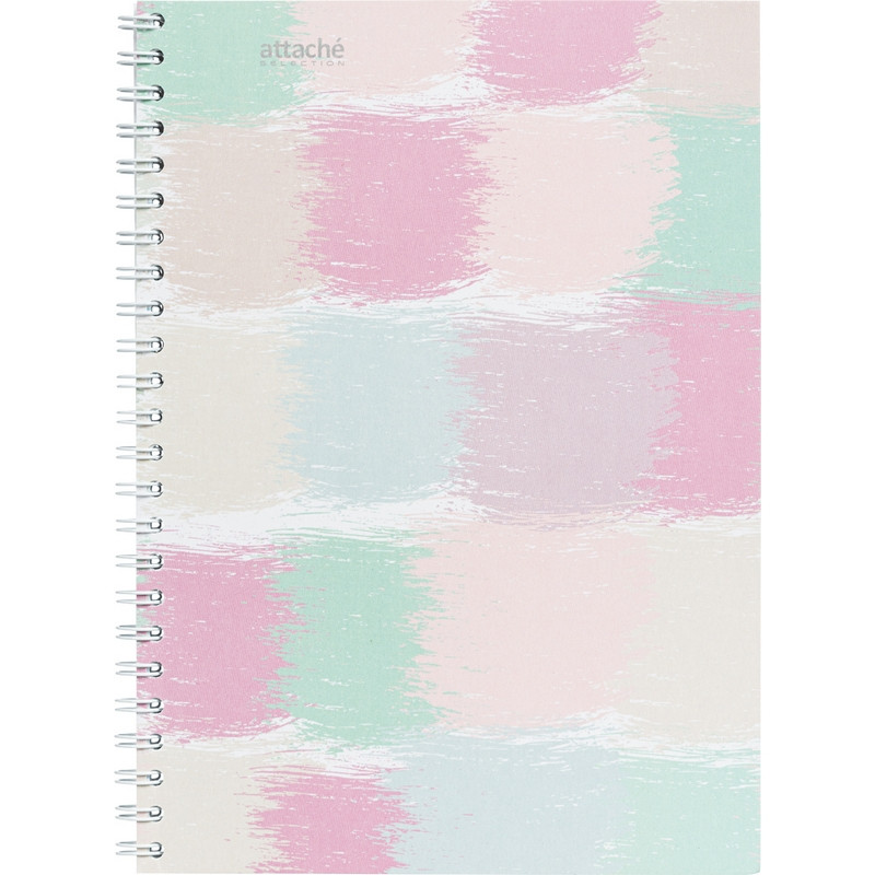 Бизнес-тетрадь Attache Selection Pastel A5 80 листов разноцветная в клетку на спирали (145×203 ...