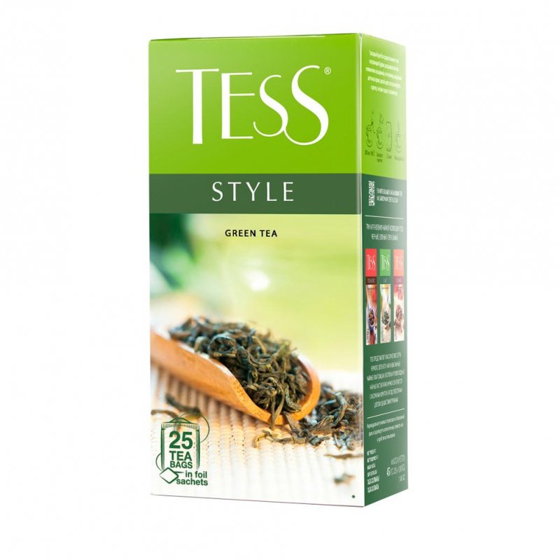 Чай Tess Style зеленый 25 пакетиков арт 1093369 купить в Москве