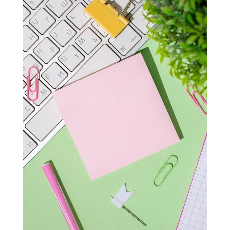 Стикеры Attache Bright colours 76×76 мм пастельные розовые (1 блок,100 листов) арт. 1248997 ...