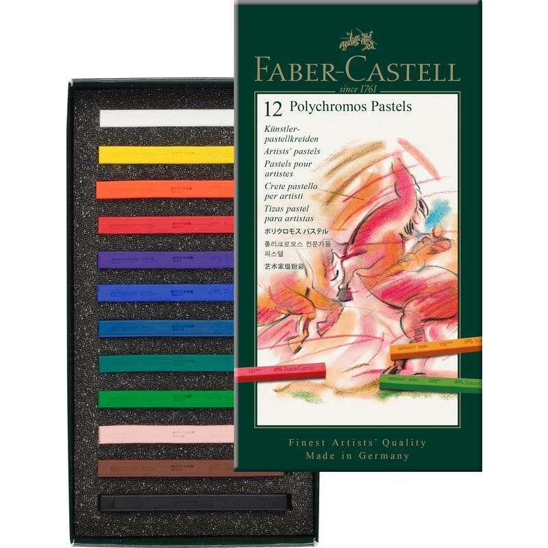 Пастель Faber-Castell Polychromos сухая 12 цветов - купить в Москве ...